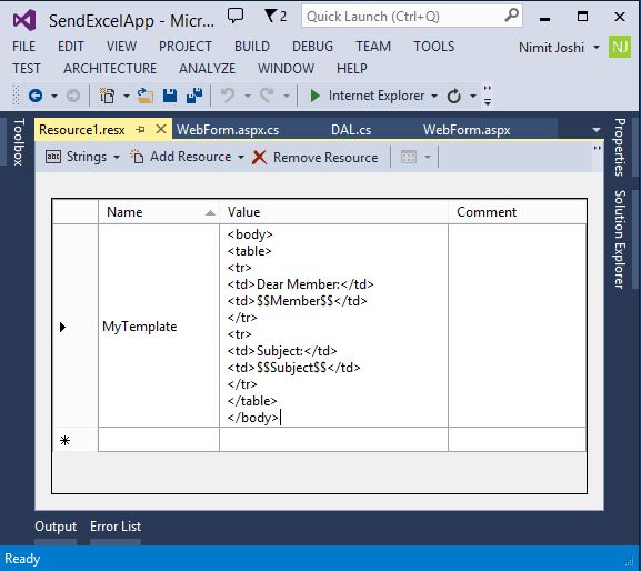 Accessing Resource File Key and Email In ASP.Net Application